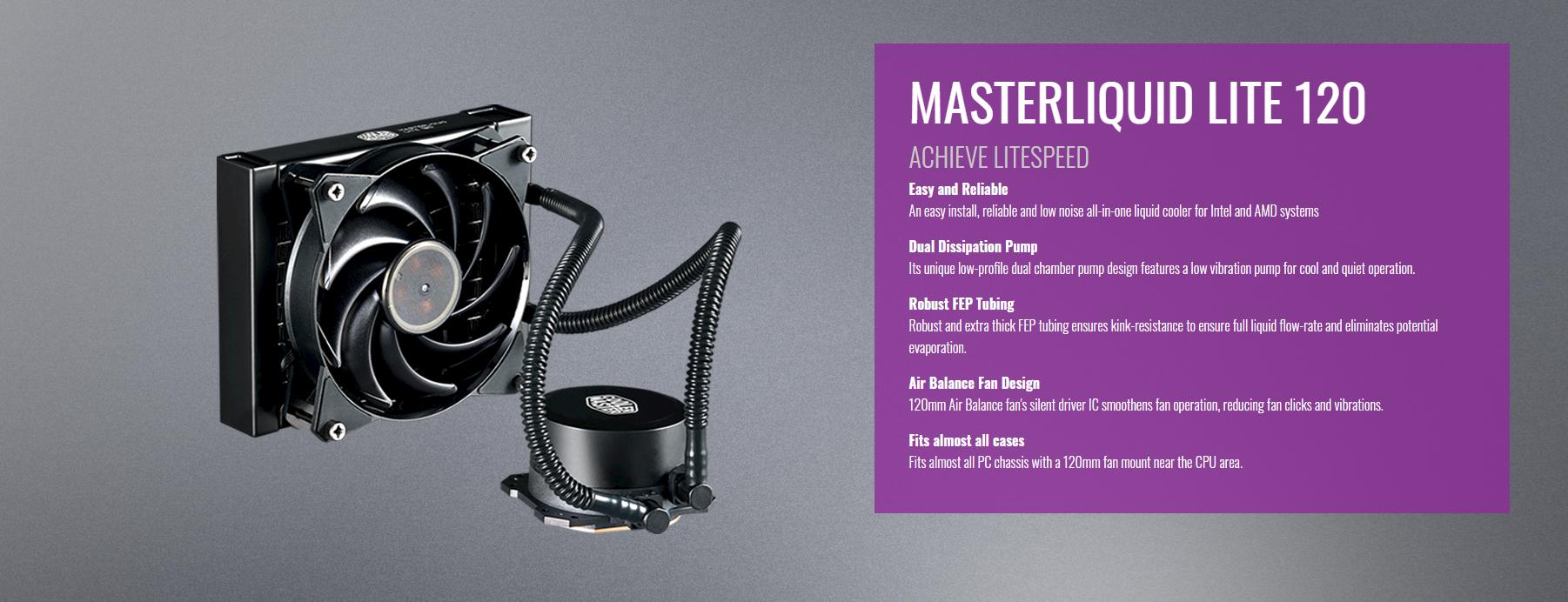 Tản nhiệt nước CPU Cooler Master MasterLiquid Lite 120