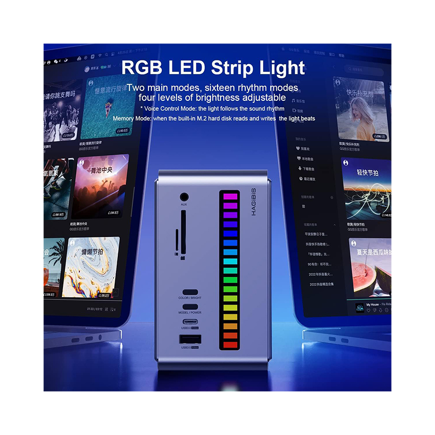 Hub mở rộng kết nối đa năng HAGiBiS U100 Ultra - Hỗ trợ xuất hình 8K ...