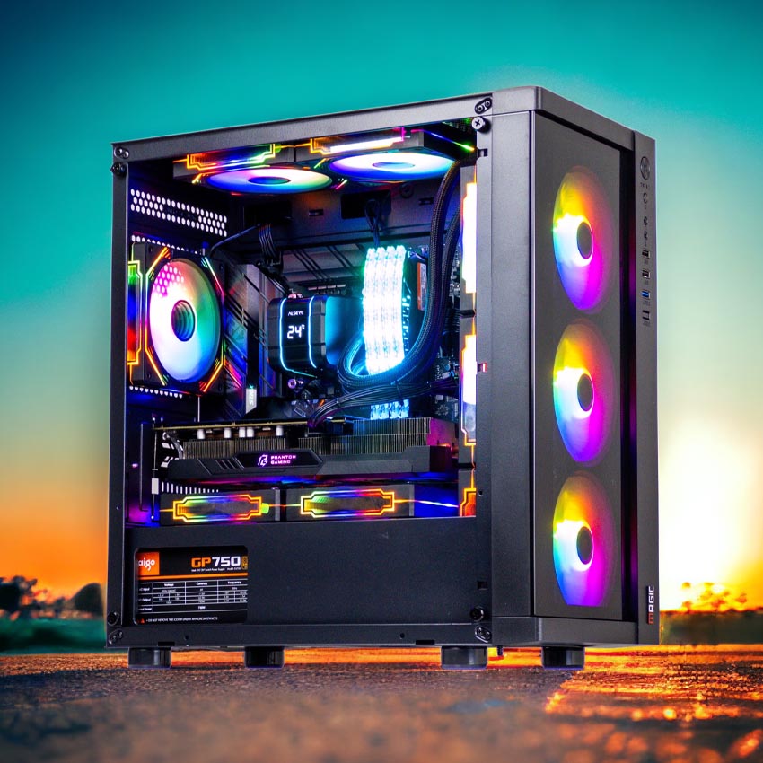 Vỏ Case MAGIC GM-01 BLACK (MATX/Mid Tower/Màu Đen/4fan)