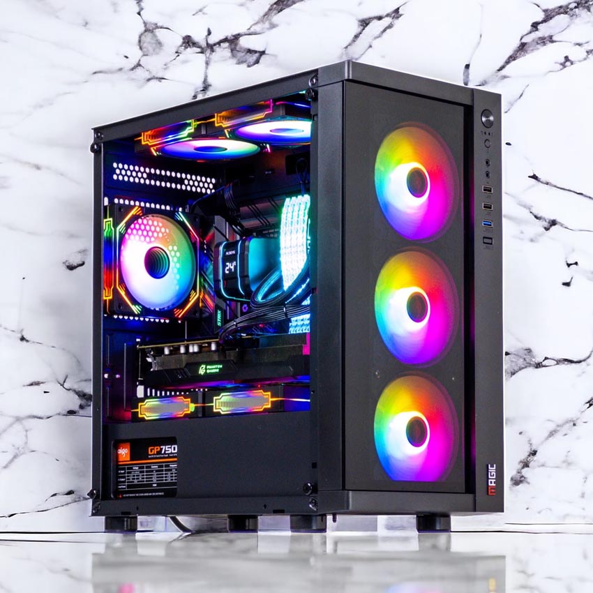 Vỏ Case MAGIC GM-01 BLACK (MATX/Mid Tower/Màu Đen/4fan)