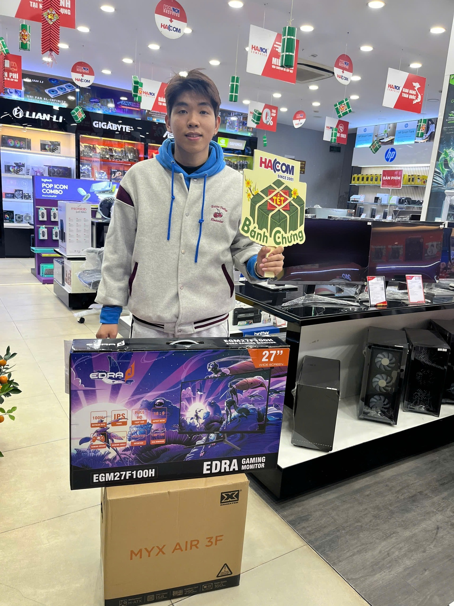 Vỏ case XIGMATEK MYX AIR 3F (mATX/Màu đen/3 fan)