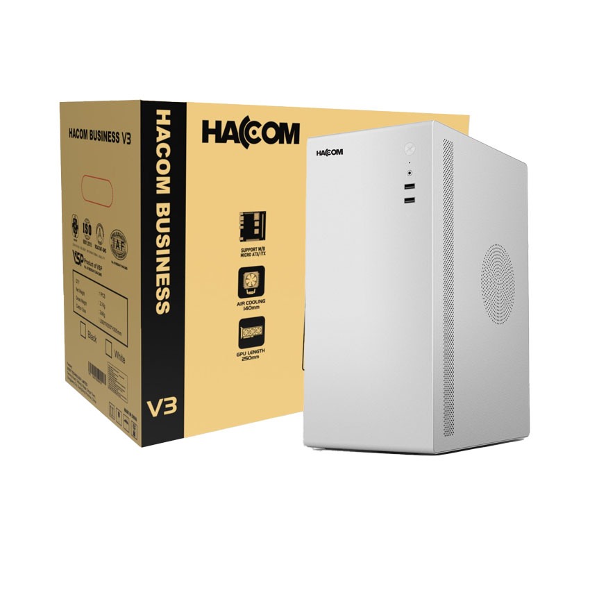 PC HACOM BUSINESS V3T 025 (Intel i5 10400/8GB RAM/500GB SSD) WHITE