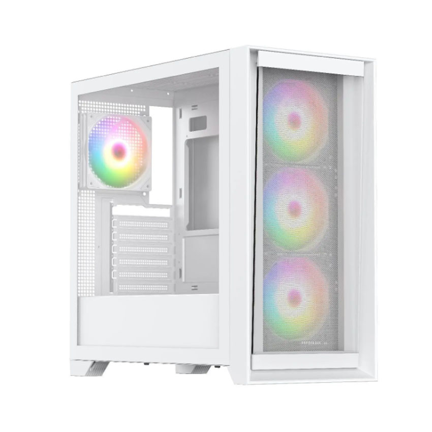 Vỏ Case EINAREX P600 RGB White (ATX/4 fan RGB)